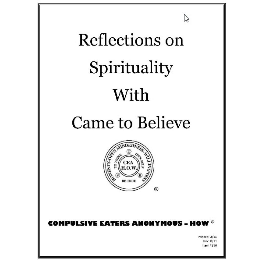 810 Came To Believe CEA HOW Literature 810-came-to-believe-cea-how-literature